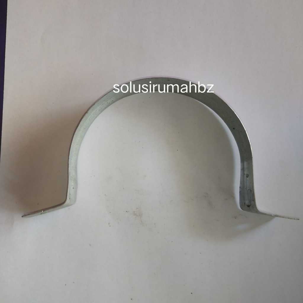 Jual Klem pipa 4" 4 inch 4 " inc in zinc pipe plat omega seng besi ...