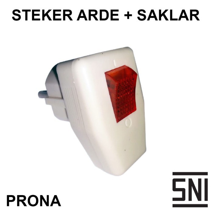 Jual Steker Arde L PRONA Colokan Listrik + Switch Saklar Putih Standart ...