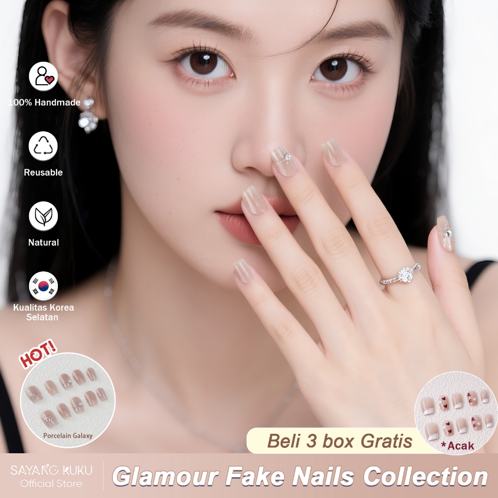 Jual [Beli 3 dapat 7] Sayang Kuku x Miniso 3D Kuku Palsu Graceful and ...