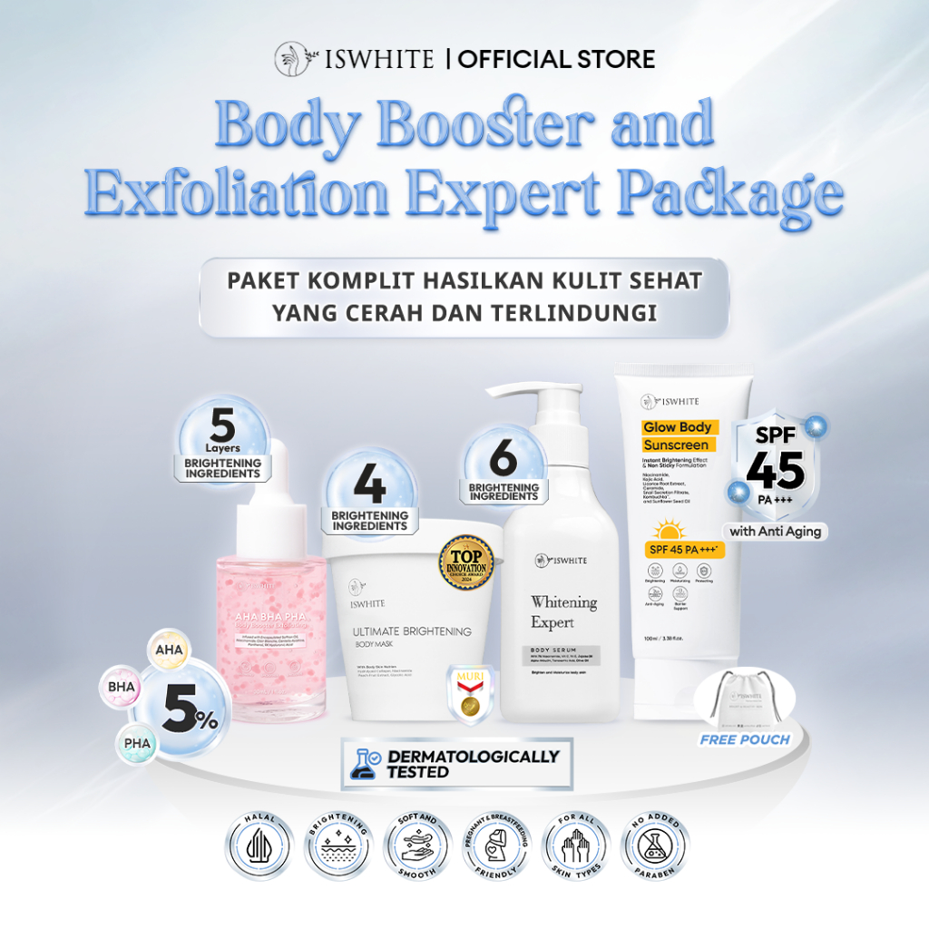 Jual ISWHITE Body Booster and Exfoliation Expert Package | Paket ...