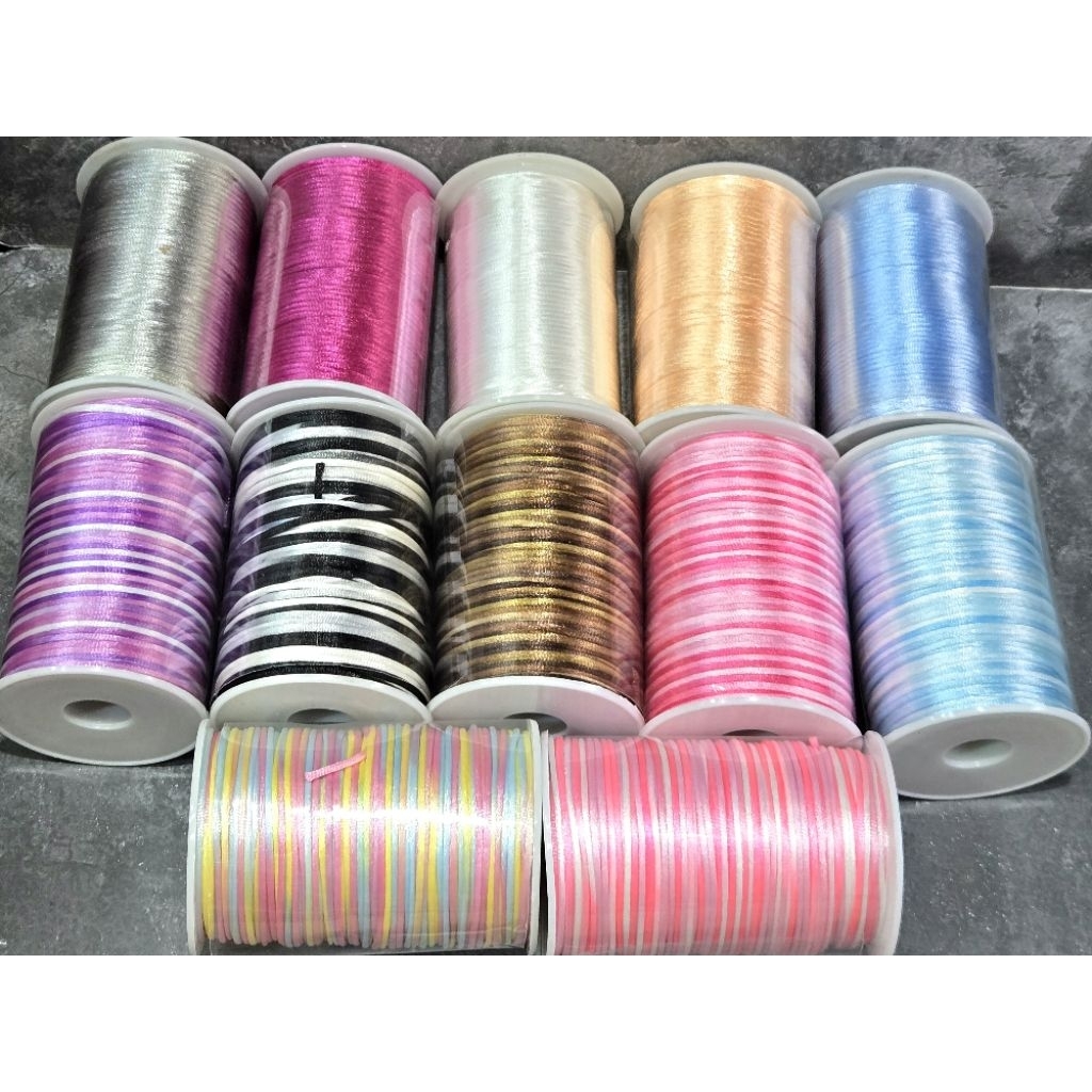 Jual 10 yard (ukuran 2mm) tali satin atau tali cina | Shopee Indonesia