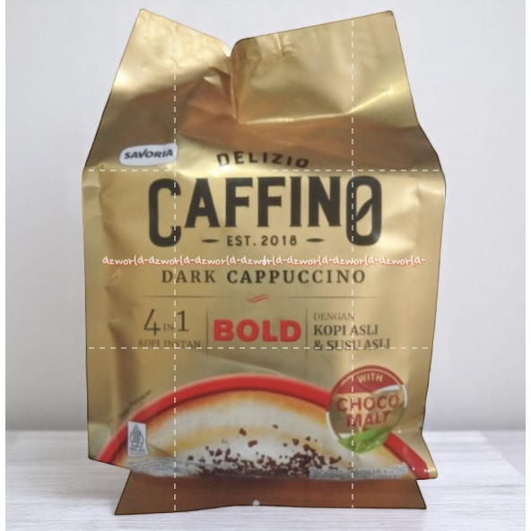 Jual Delizio Caffino Dark Cappucino Bold 6sachet 4in1 Kopi Instan ...