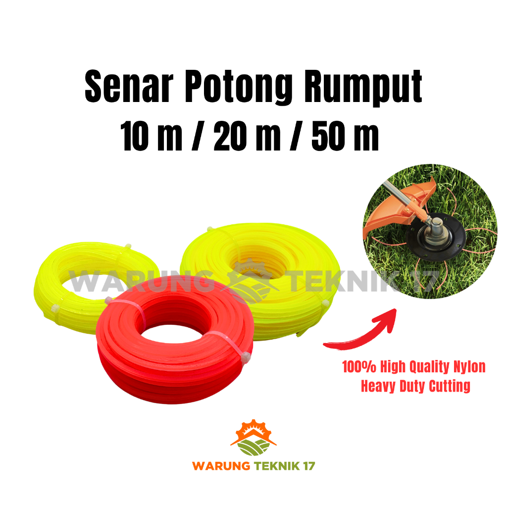 Jual Tali Senar Nylon Mesin Pemotong Rumput 10 m / 20 m / 50 m Nylon ...