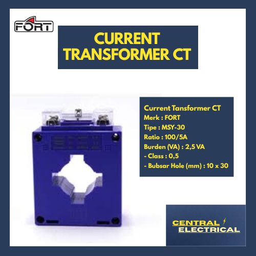 Jual Current Transformer CT 100/5A 2,5VA merk FORT tipe MSY-30 | Shopee Indonesia