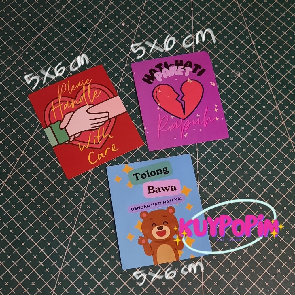 Jual STIKER FRAGILE/ STICKER FRAGILE UNTUK PACKING UKURAN 5X6 CM VOL.1 ...