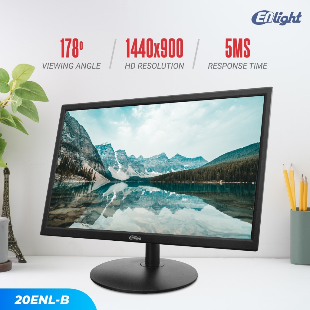 Jual MONITOR ENLIGHT 20ENL-B VGA HDMI | Shopee Indonesia
