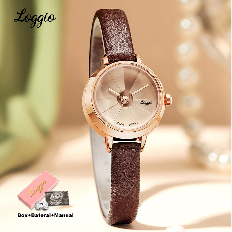 Jual Loggio Jam Tangan Wanita Analog Korea Anti Air Panggilan Mini ...