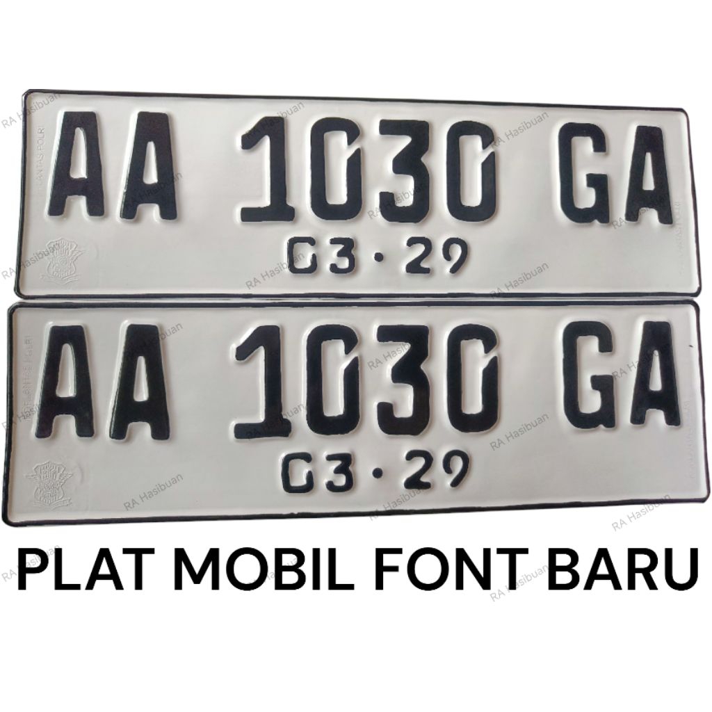 Jual PLAT MOBIL STANDAR FONT BARU & FONT LAMA ( SUDAH ADA LOGO SAMSAT ...