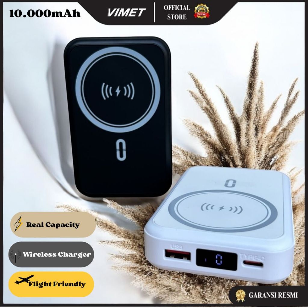 Jual VIMET V26 Powerbank Wireless Charging Vimet Original 10000mAH Real ...