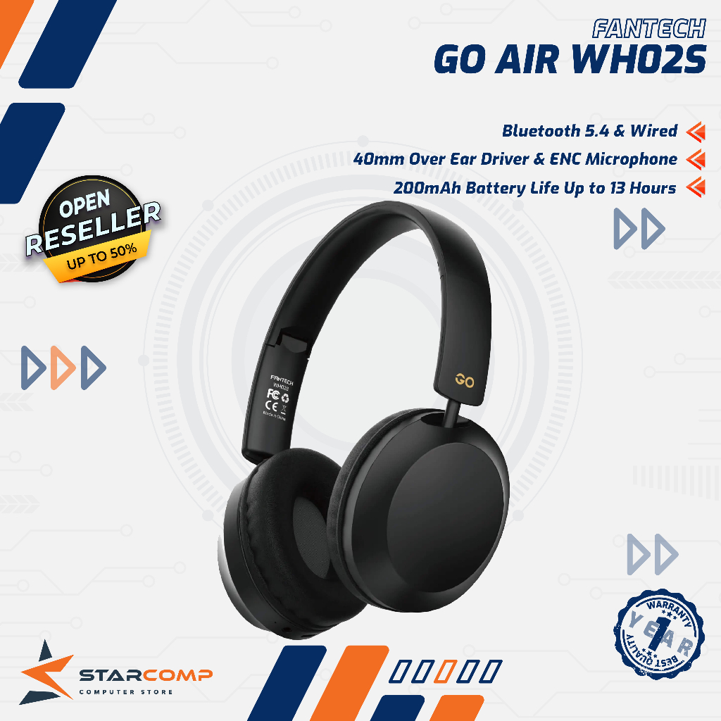Jual Fantech WH02S GO AIR Wireless Headset Bluetooth Dual Mode ...