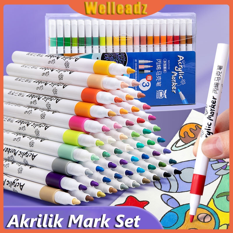 Jual Spidol Warna Set 12/36/60/80/100/120 Spidol Set Marker Drawing Pen ...