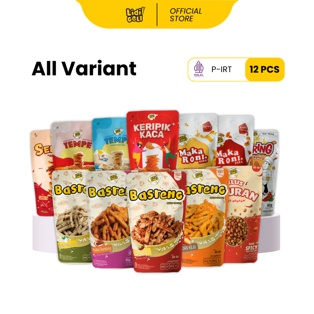 Jual Geli Chips - All Variant Cemilan Pedas Gurih Renyah 12 Pcs ...