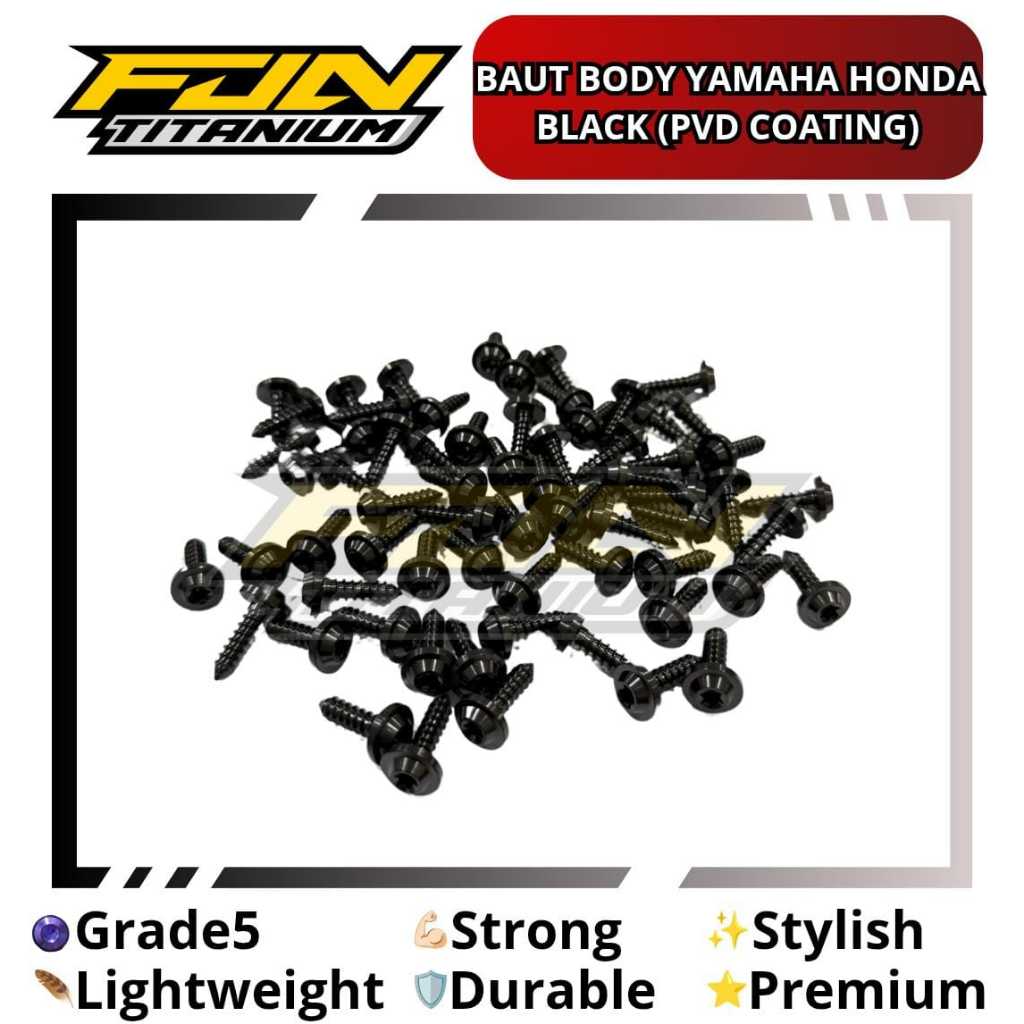 Jual BAUT BODY TITANIUM BLACK SERIES VIETNAM GRADE 5 ORI | Shopee Indonesia