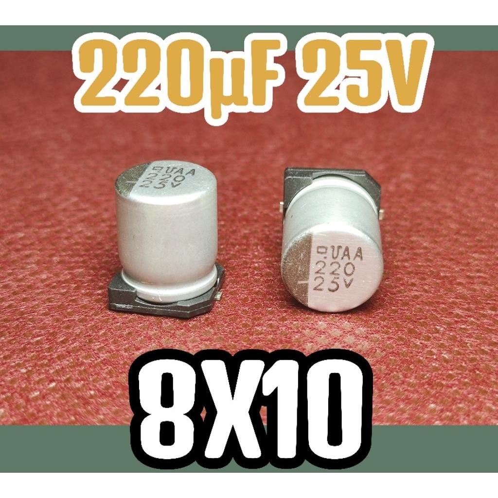 Jual 220uf 25v 220 uf 25 Volt 8x10 High quality product ORIGINAL | Shopee Indonesia