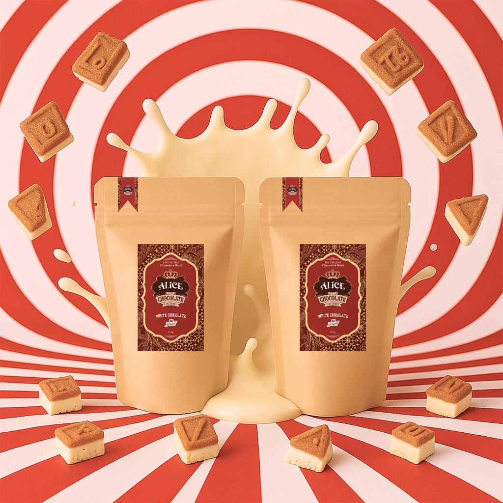 Jual ALICE CHOCOLATE - Duo Delight! 2 pcs White Chocolate Bark with ...