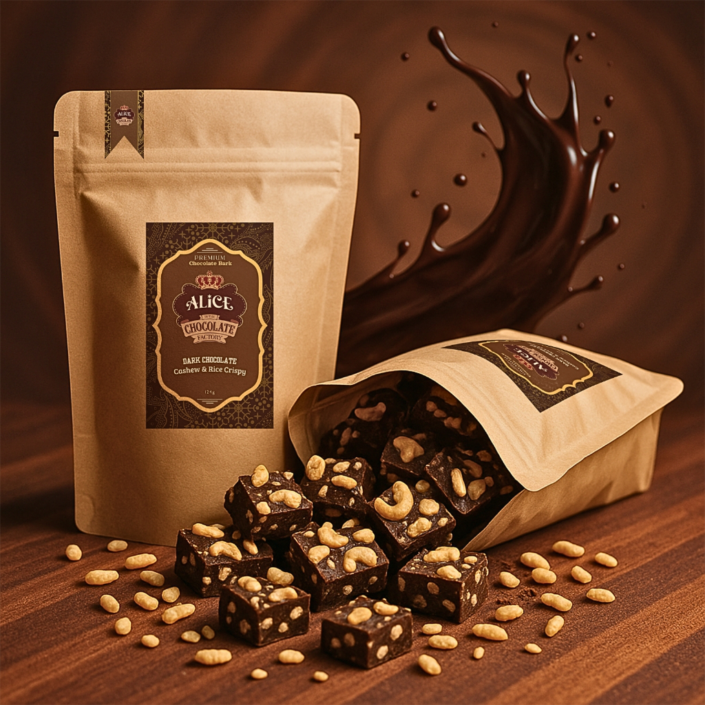 Jual ALICE CHOCOLATE - Duo Delight! 2 pcs Dark Chocolate Bark with Rice ...
