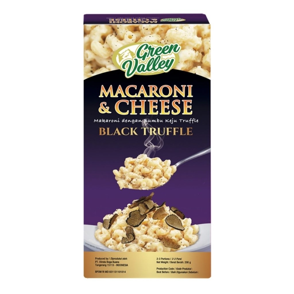 Jual Green Valley Mac and Cheese Black Truffle 200 g | Shopee Indonesia