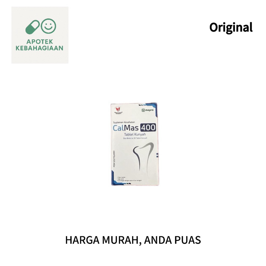 Jual Calmas 400 MG Botol Isi 30 Tablet Kunyah | Shopee Indonesia