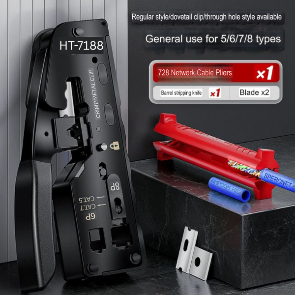 Jual Alat Crimping RJ45 Modular Plug Crimper Ethernet Pemotong Kawat ...