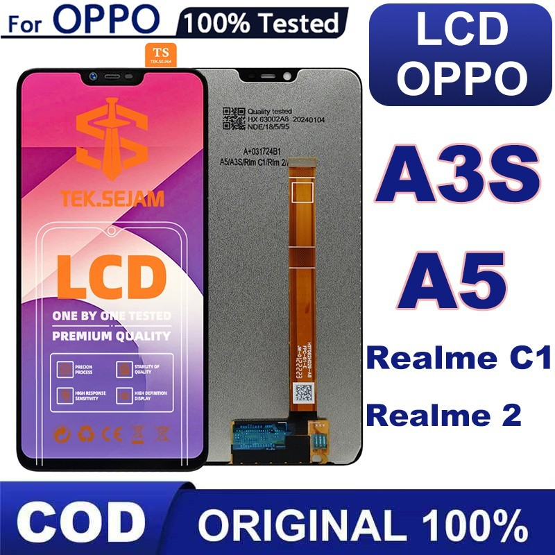Jual LCD OPPO A3S / LCD OPPO A3S ORIGINAL 100% OPPO A5 / REALME 2 / REALME C1 Original Fullset ...