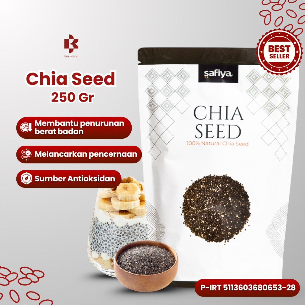 Jual Chia Seed 250 Gram Organic Chiaseed Premium SAFIYA | Shopee Indonesia