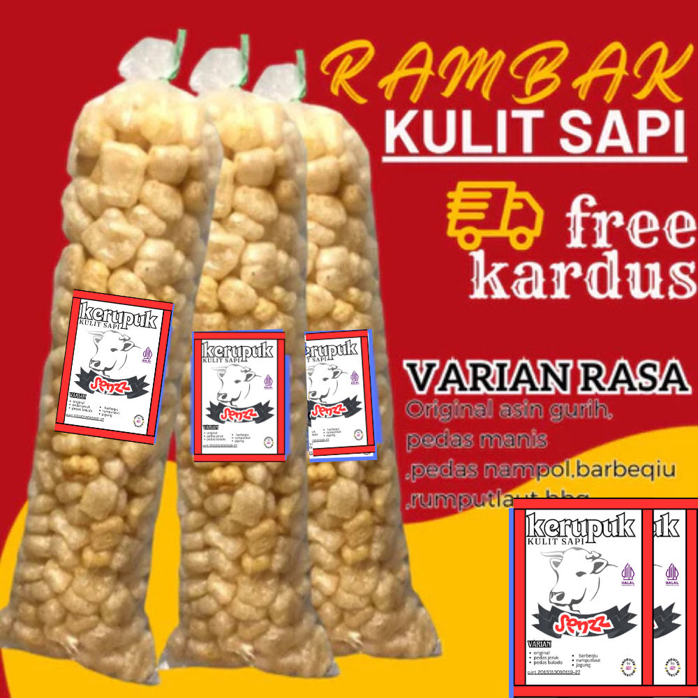 Jual KERUPUK KULIT SAPI RAMBAK SAPI ASLI DOROKDOK ANEKA RASA SUPER ...