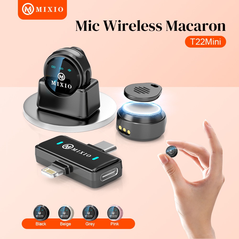 Jual Mixio T22 Mic Wireless 2-In-1 Super Mini Magnetic Macaron ...