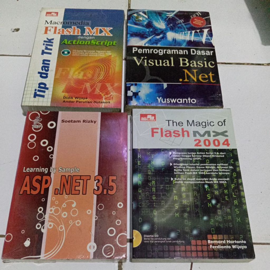 Jual Buku komputer Learning by sample asp net 2005 The magic of flash mt 2004 Pemrograman dasar ...