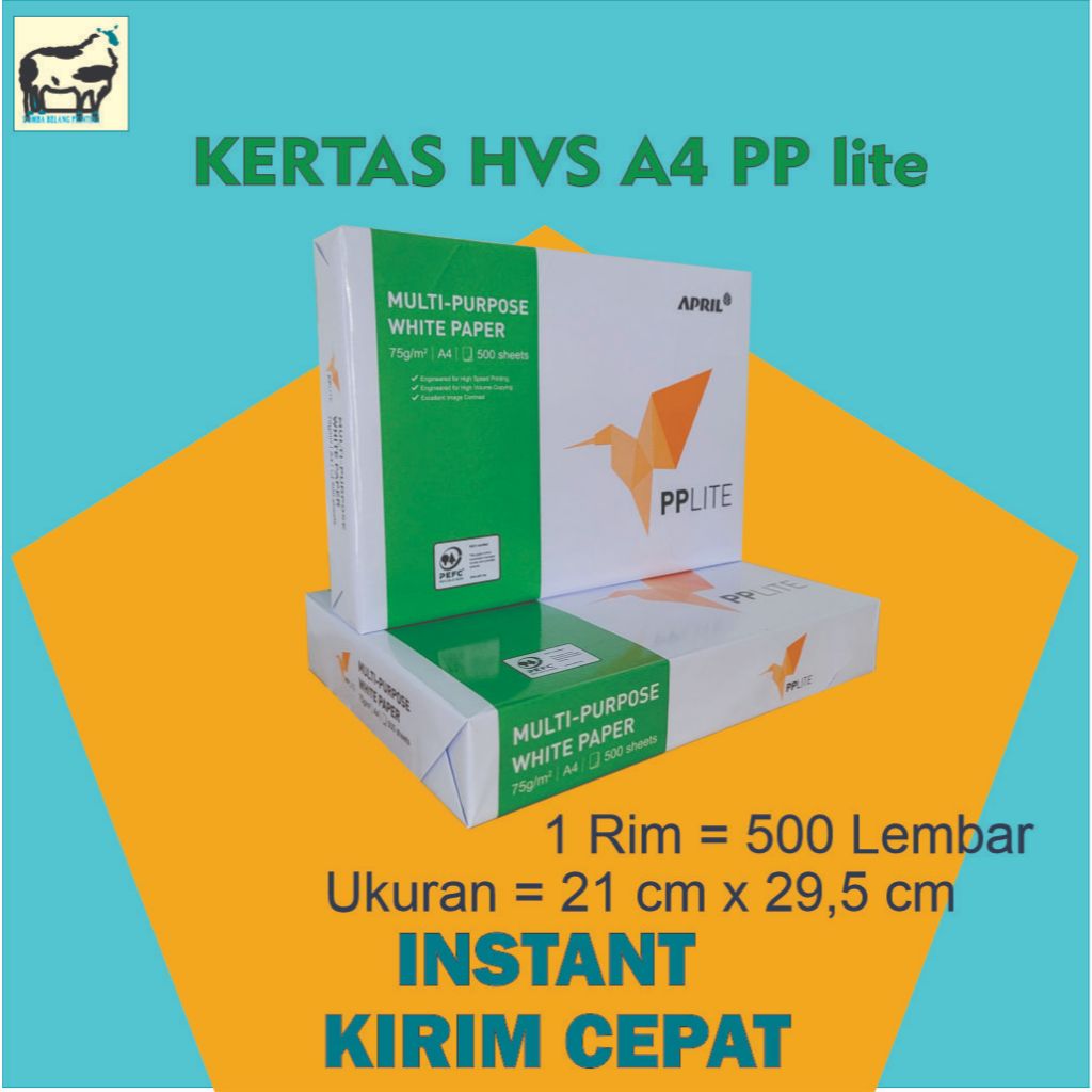 Jual Kertas HVS PPlite A4 75 gram 1 Rim (500 lembar) | Shopee Indonesia