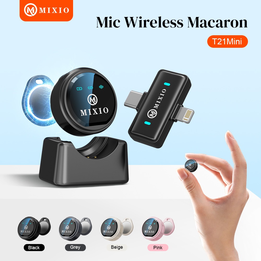 Jual MIXIO T21 Magnetic Mic Wireless 2-In-1 Super Mini Clip On ...