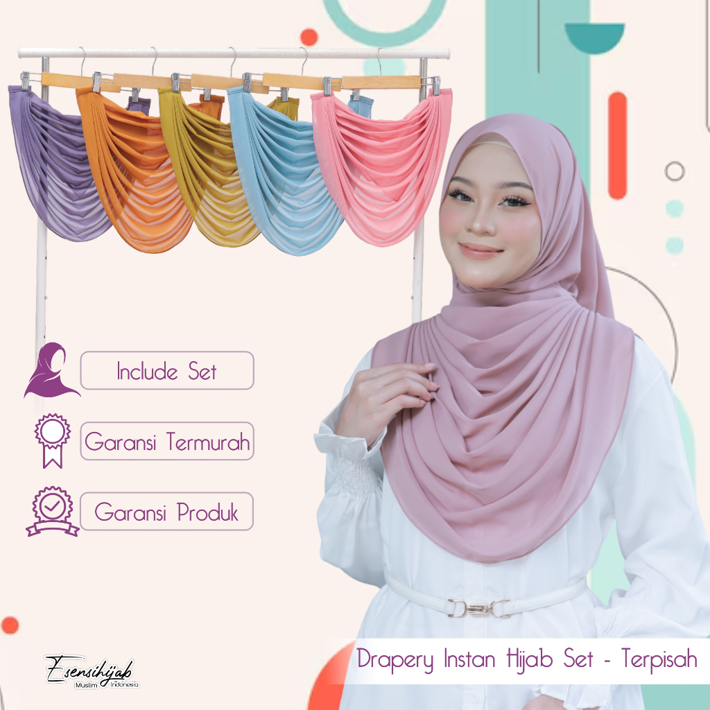 Jual DRAPERY INSTAN HIJAB SET /HIJAB DRAPERY WEDDING & NON WEDDING ...