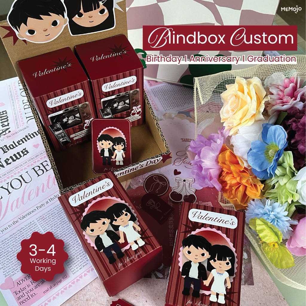 Jual CUSTOM Blind Box/ Valentine Blind Box / Birthday Gift/ Hadiah Blind Box/ DIY blind box ...