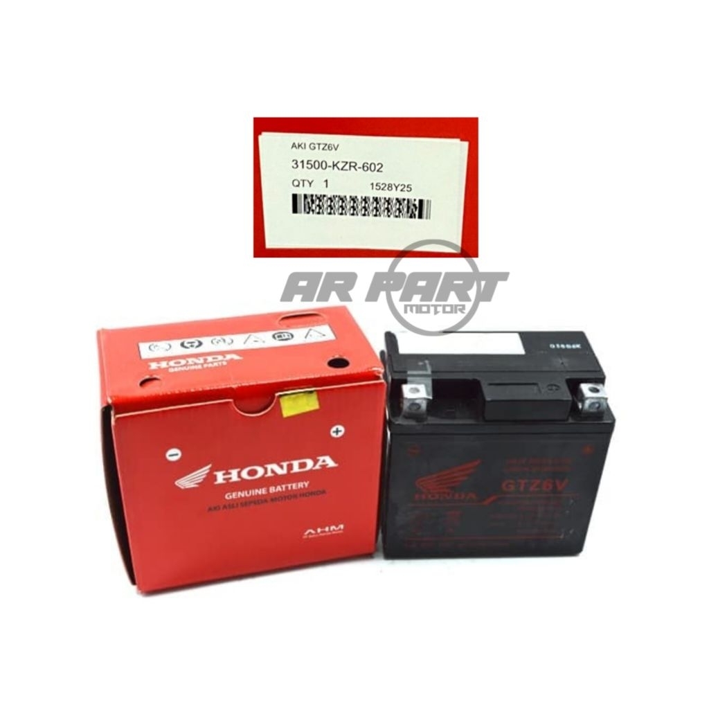 Jual Aki GTZ6V Battery Accu kode KZR original AHM - 31500KZR602 ...