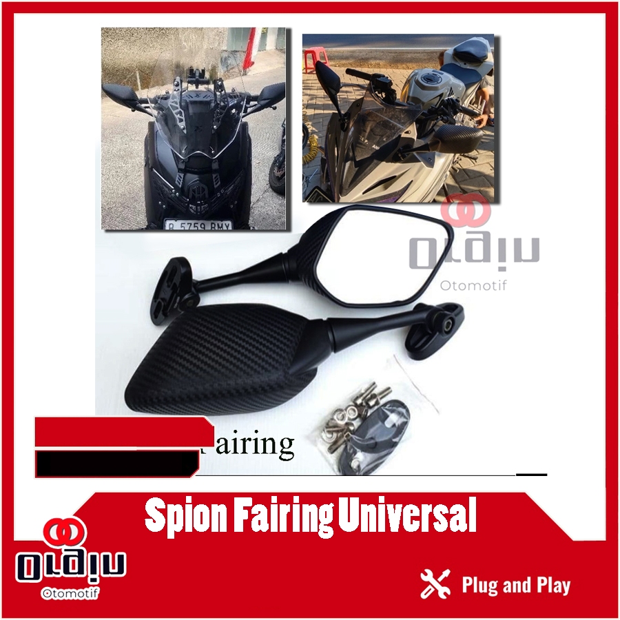 Jual Spion R25 Carbon Pendek Nemo Spion R25 Nmax Xmax Universal Spion ...