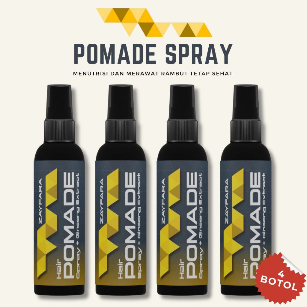 Jual 4 Botol Hair Pomade Spray Pomed Rambut Semprot Minyak Rambut Pria ...