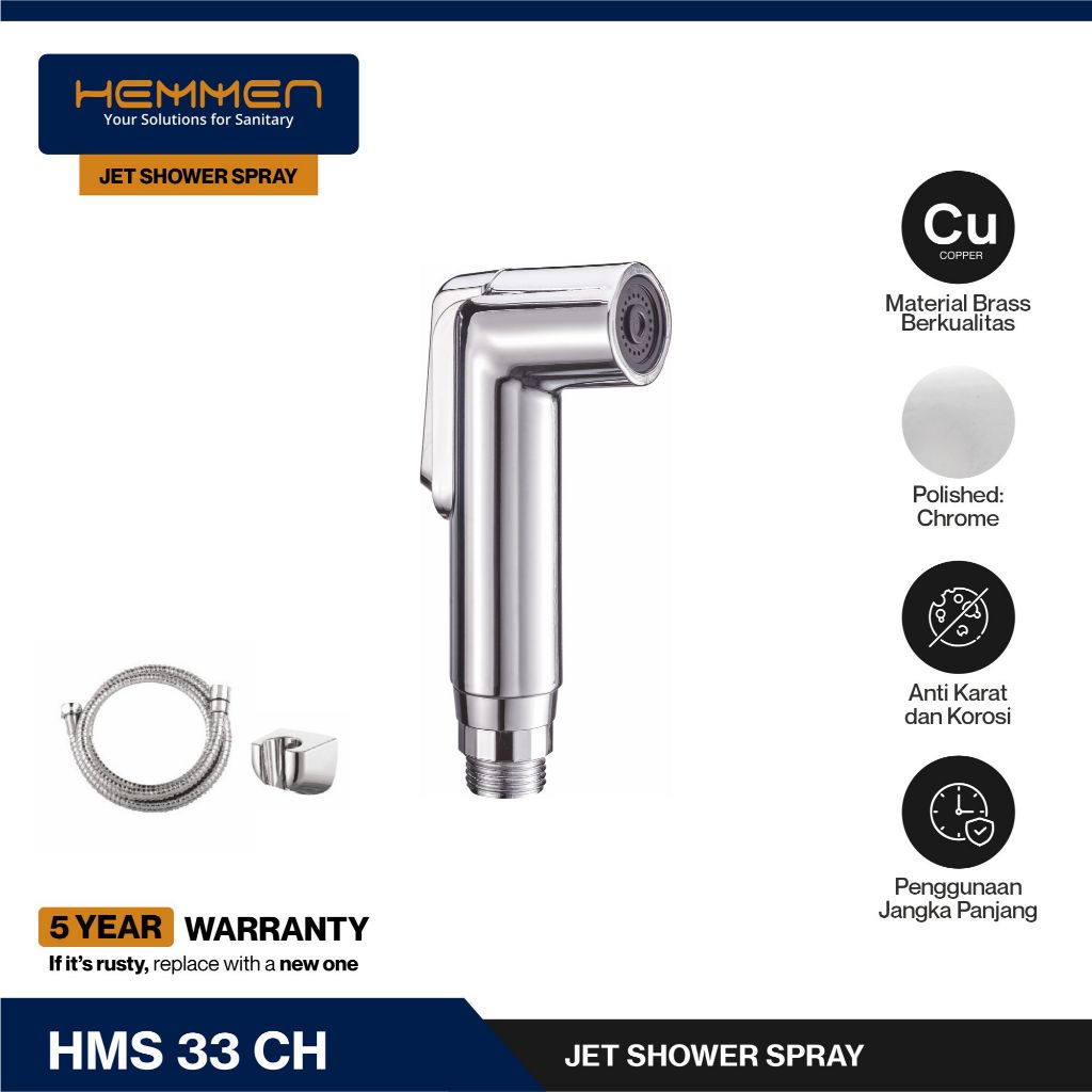 Jual HEMMEN - JET SHOWER SPRAY TOILET SERIES - HMS 33 Jet Washer Bidet ...