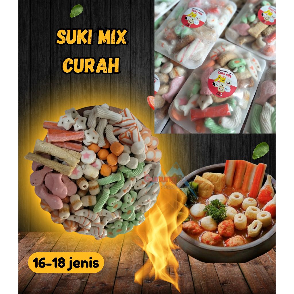 Jual SUKI MIX CURAH 450GR & 1KG/ SUKI-SUKI/ IKAN OLAHAN/ INDOMINA BAKSO ...