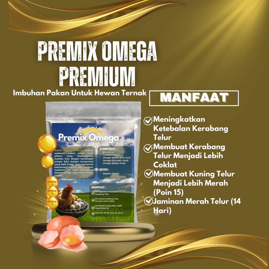 Jual Premix Omega Premium @1kg || meningkatkan kualitas telur ...
