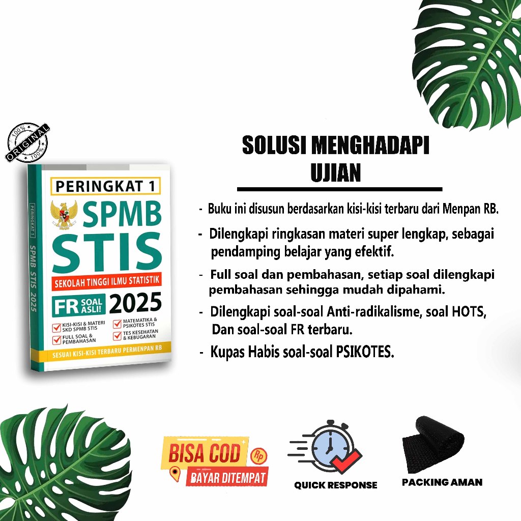 Jual BUKU SPMB STIS 2025 - BUKU KEDINASAN 2025 - SOAL UJIAN STIS 2025 ...