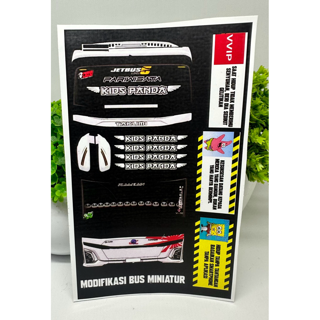 Jual stiker miniatur bus kids panda | Shopee Indonesia