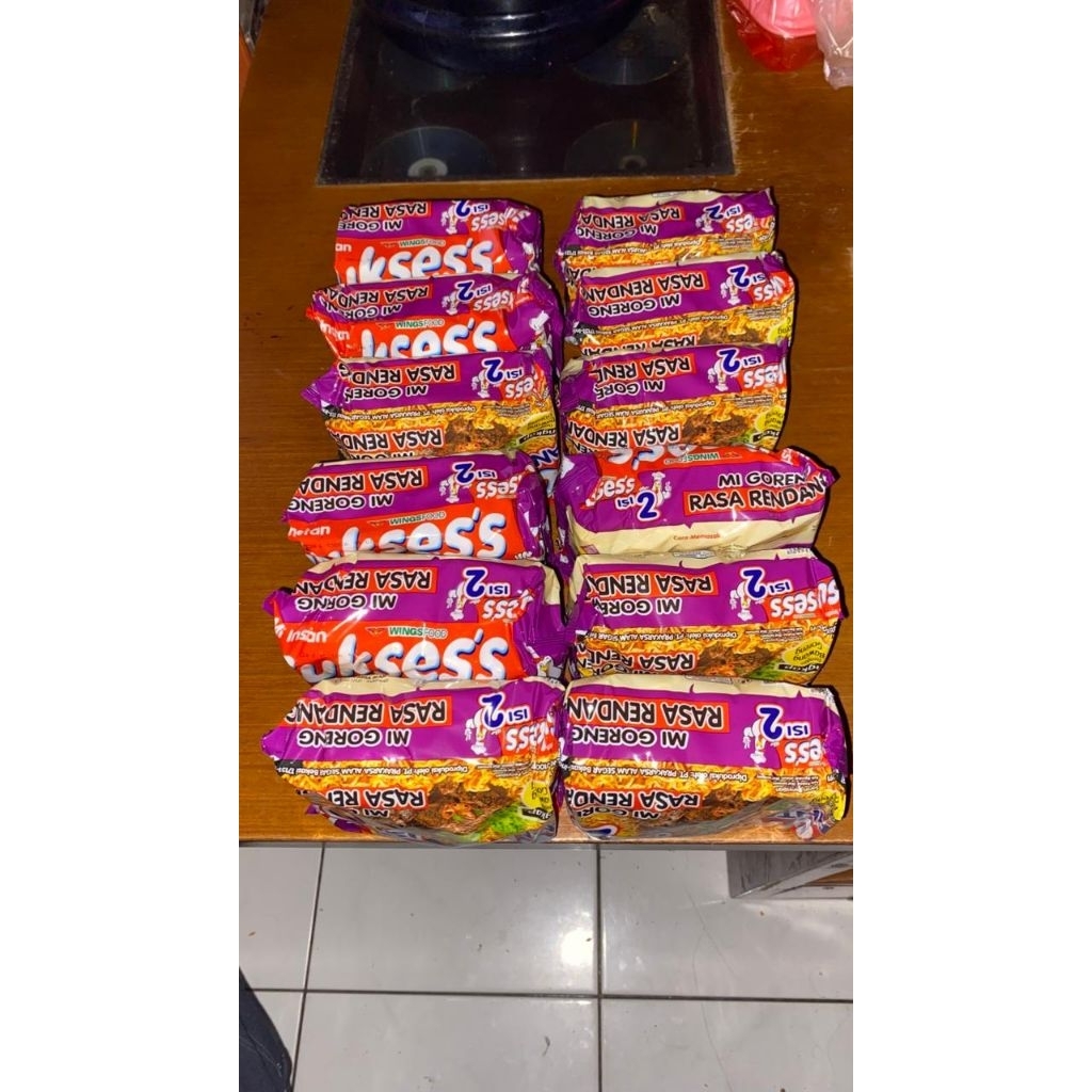 Jual Mie sukses isi 2 rasa rendang 132gr per12pics | Shopee Indonesia