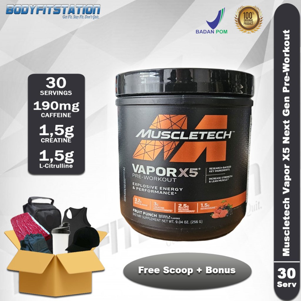Jual Suplemen MuscleTech Vapor X5 Next Gen Preworkout 30 Serv - PWO ...