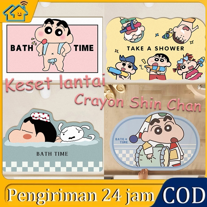 Jual LIVE MALL Crayon Shinchan Lantai Mat 40*30CM Keset Kaki keset ...