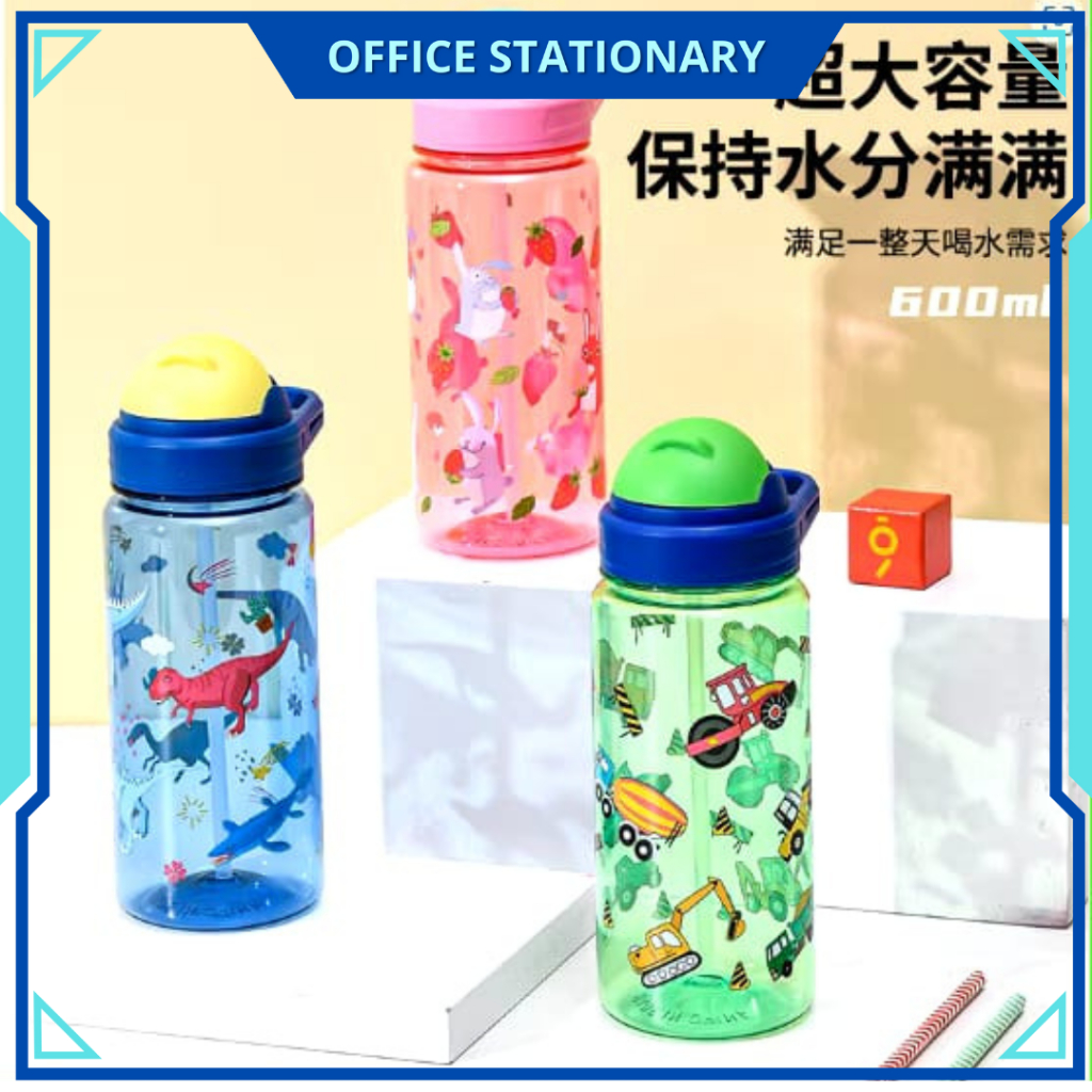 Jual OFS BOTOL MINUM ANAK MOTIF 600ML DRINK WATER BOTOL MINUM CARA ...