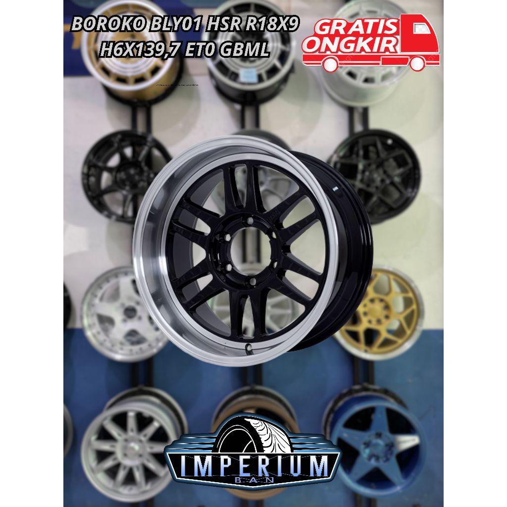 Jual Velg Mobil Murah Semi Celong Hsr Bly01 Ring 18 Pcd 6x139 Pajero Fortuner Hilux Triton ...
