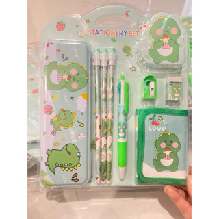 Jual stationery set kotak pensil kaleng lengkap motif dinosaurus ...