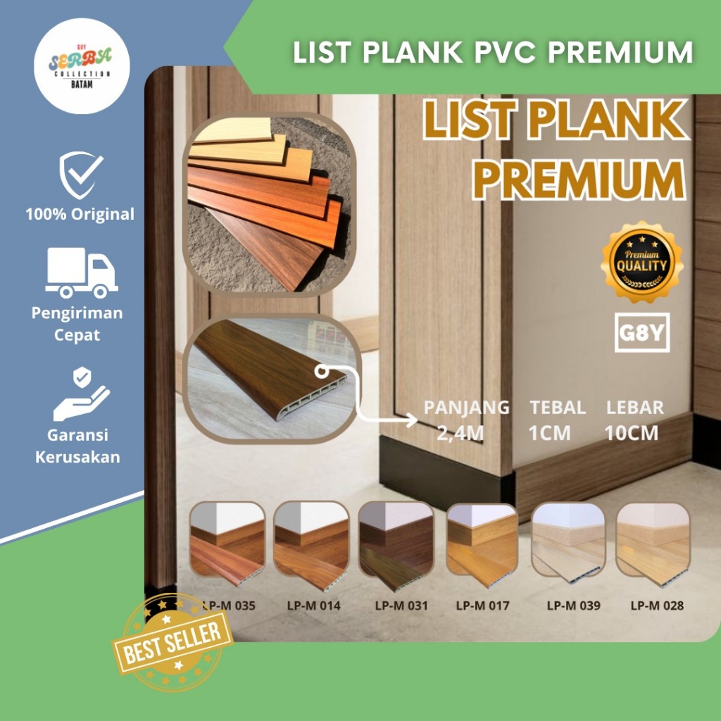 Jual LIST PVC/PLINT LIST PLANK/SKIRTING LIST LANTAI KAYU LANTAI VINYL 2 ...