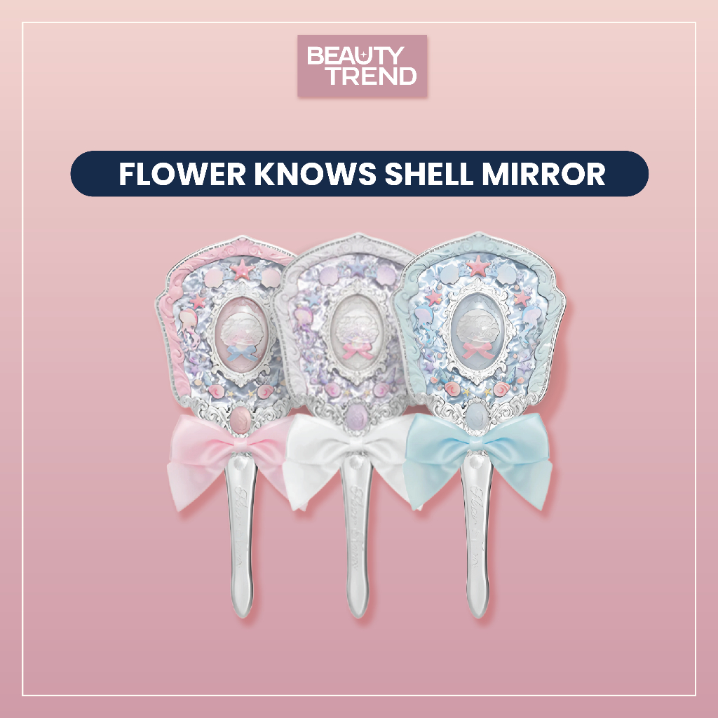 Jual [READY ORI] Flower Knows Shell's Jewel Hand Mirror Kaca Makeup ...