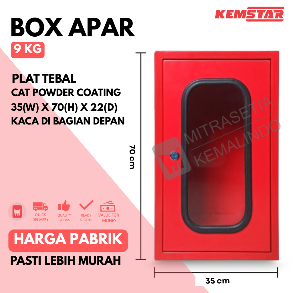 Jual Box APAR 9 kg 35x70x22 cm - powder coating / tempat penyimpanan ...