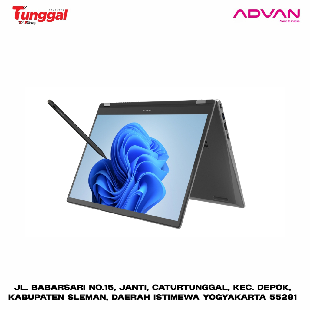 Jual ADVAN FLIP 360 STYLUS PRO TOUCHSCREEN LAPTOP Ryzen 5 7430U RAM 8GB ...